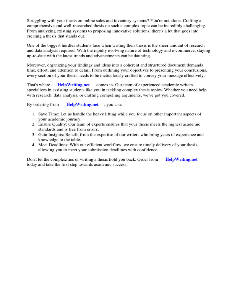 Online Sales and Inventory System Thesis | PDF | Inventory | Automation