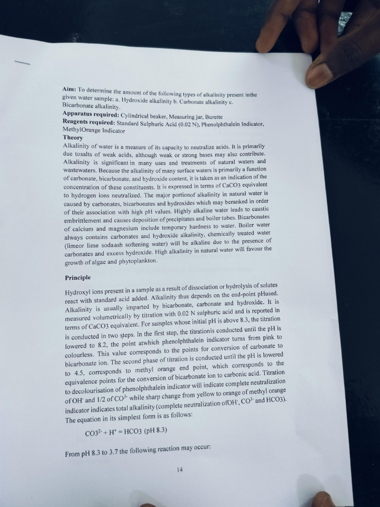 Alkalinity - IMC LAB | PDF