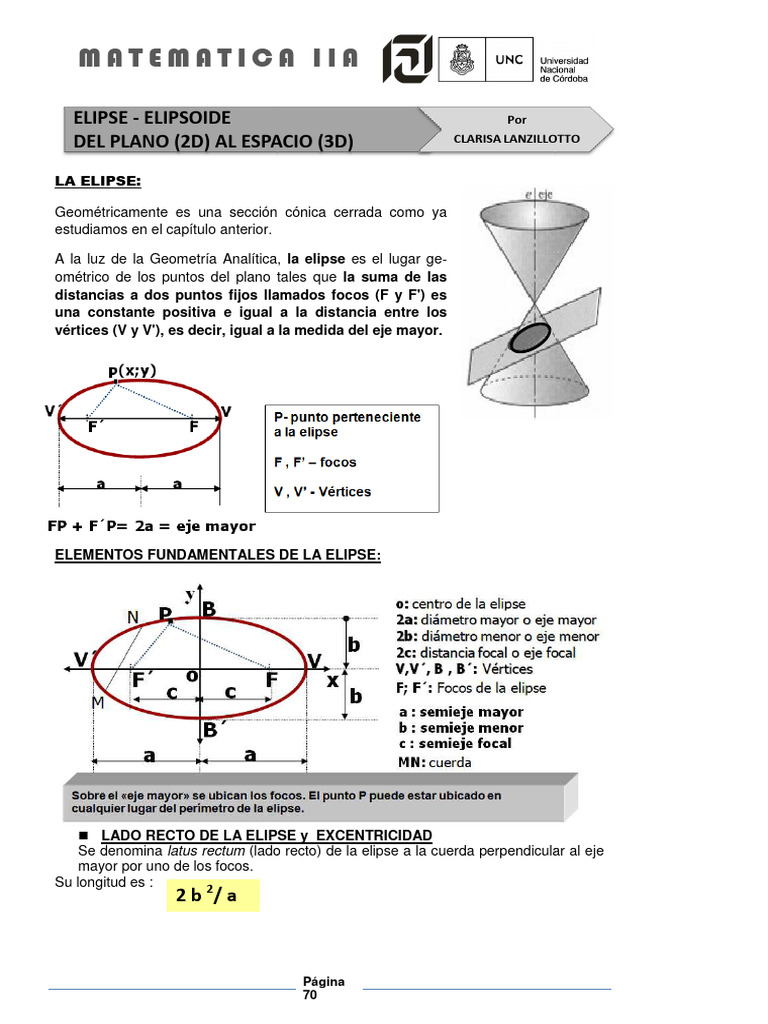 Clase-Elipses y Elipsoides-Libro Matemática Iia | PDF