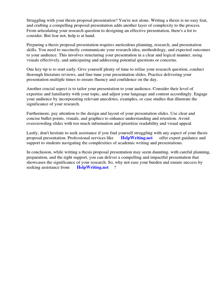 Thesis Proposal Presentation Tips | PDF | Computers