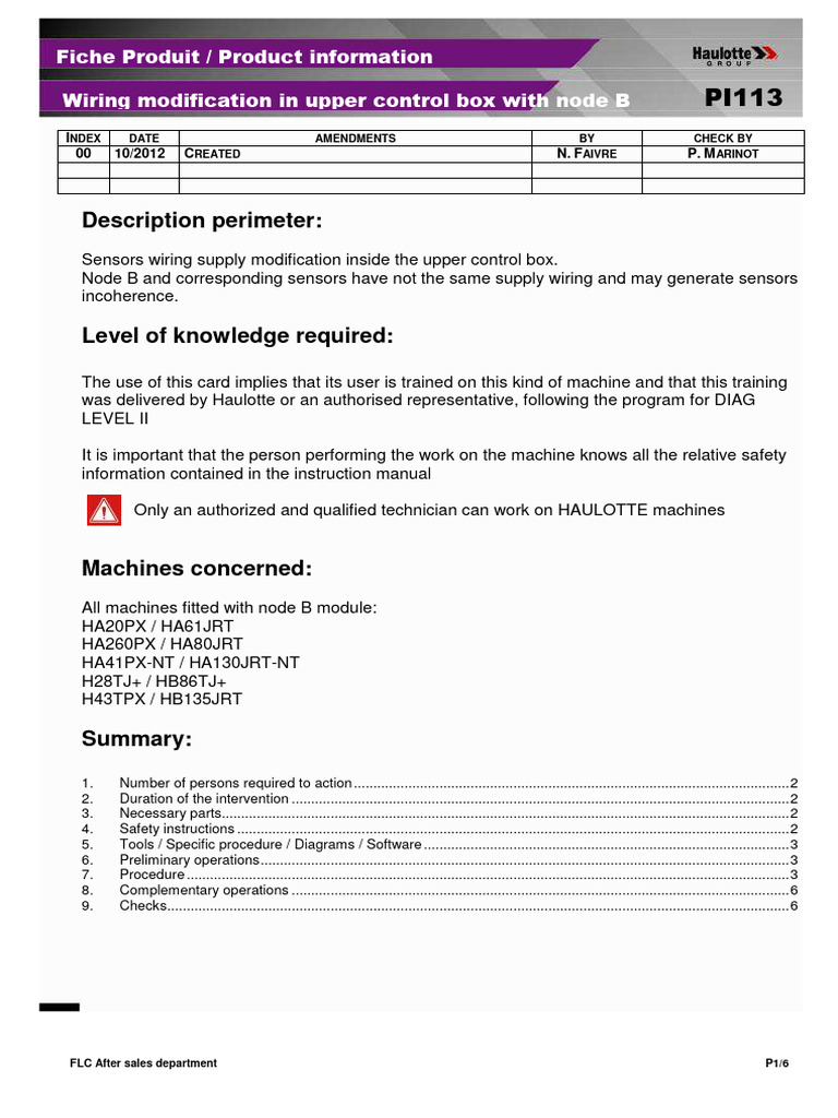 PI 113 Node B Upper Control Box Wiring Modification Eng | PDF ...