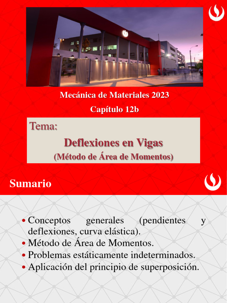 Cap12b Deflexion en Vigas - Areas de Momentos v2023 | PDF
