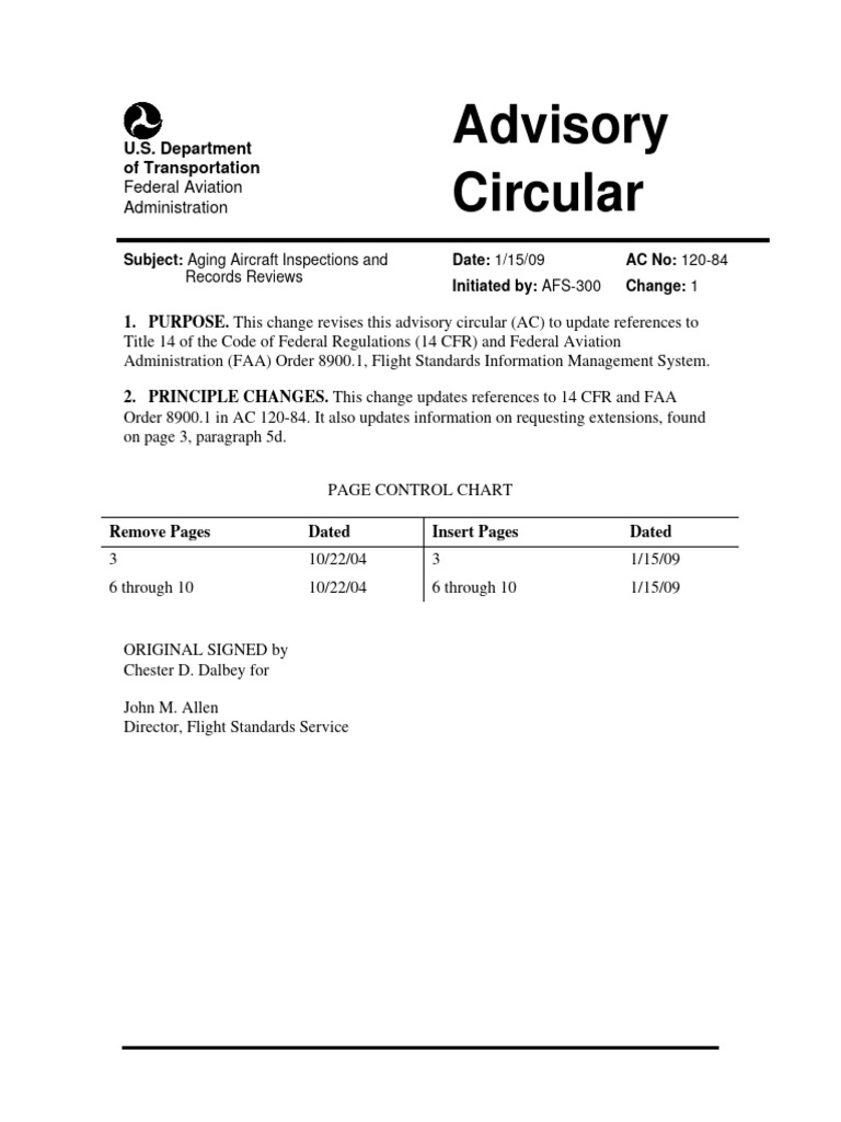 FAA Airworthiness Circular On Aging Aircraft | PDF | Federal Aviation ...