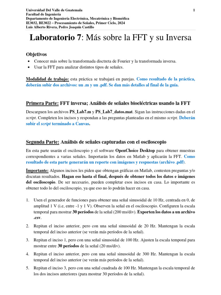 Análisis de Señales con FFT en Puebla | PDF | Transformada de Fourier ...