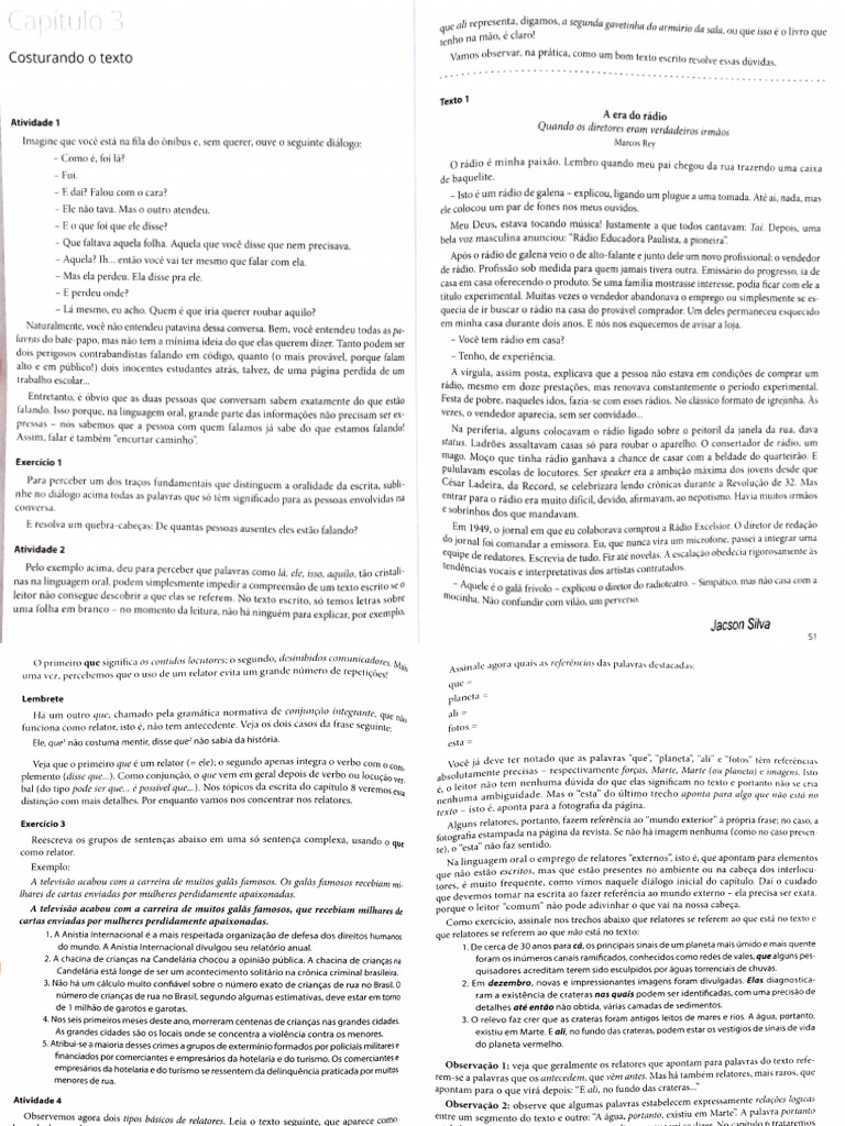 FARACO - TEZZA. Oficina de Texto (Cap. 3 e 4) | PDF