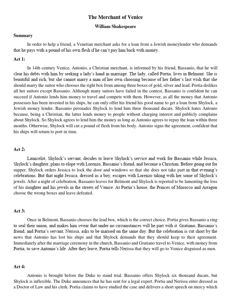 The Merchant of Venice | PDF | The Merchant Of Venice | Shylock