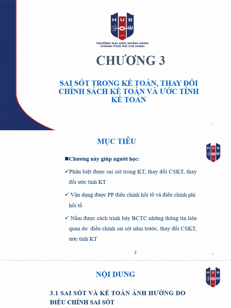 KTTCNC-SAI SÓT TRONG KẾ TOÁN, THAY ĐỔI CHÍNH SÁCH KẾ TOÁN VÀ ƯỚC TÍNH KẾ TOÁN sv | PDF