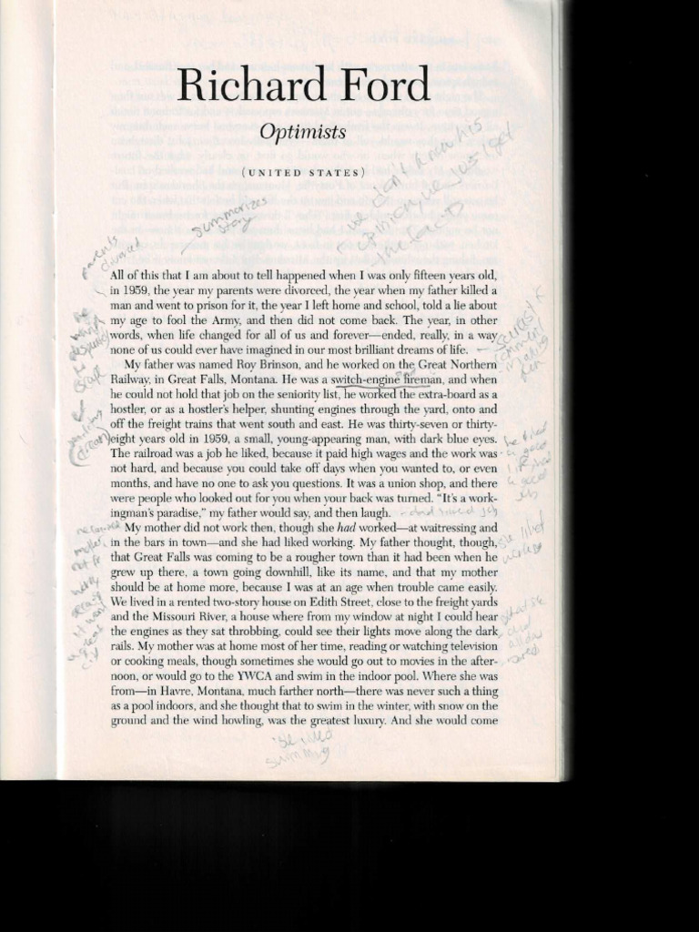 Optimists Story | PDF