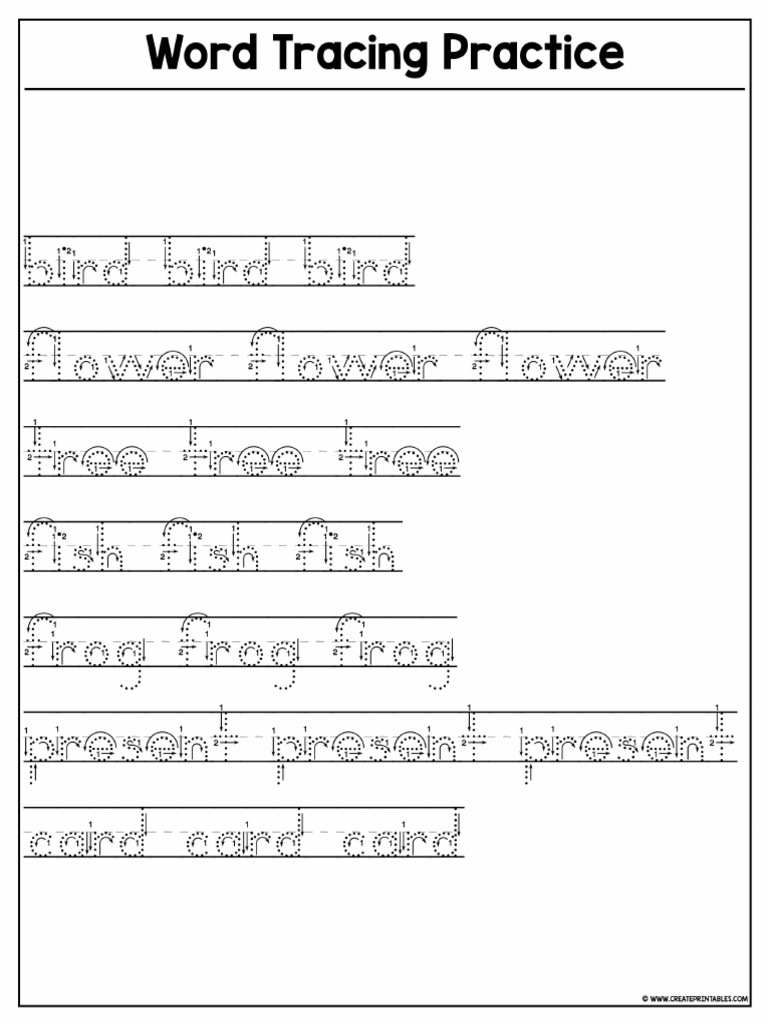Word - Tracing - Practice 1024 2B04 7E36 | PDF