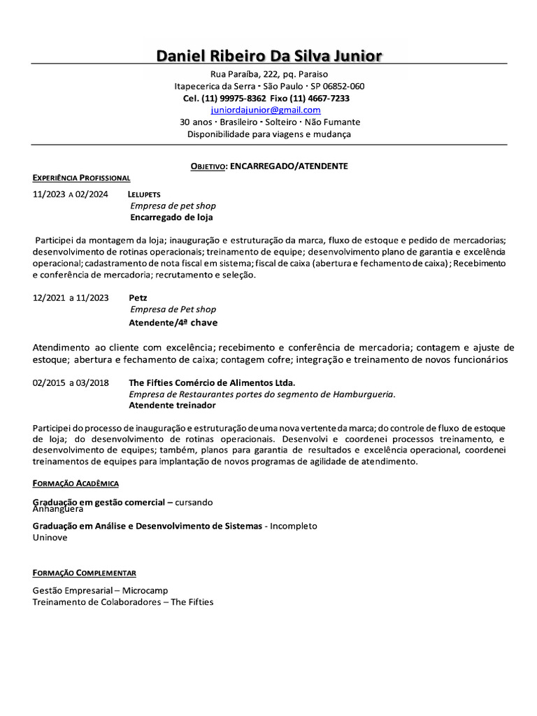 CV Daniel | PDF