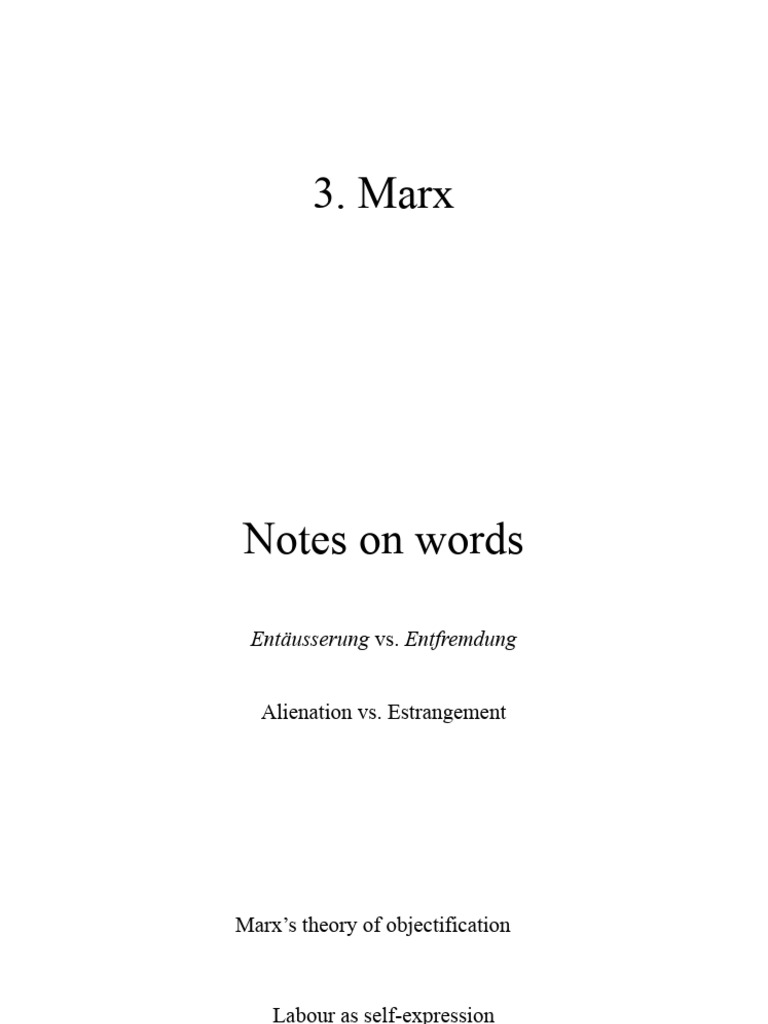 Marx | Download Free PDF | Marx's Theory Of Alienation | Labour Economics