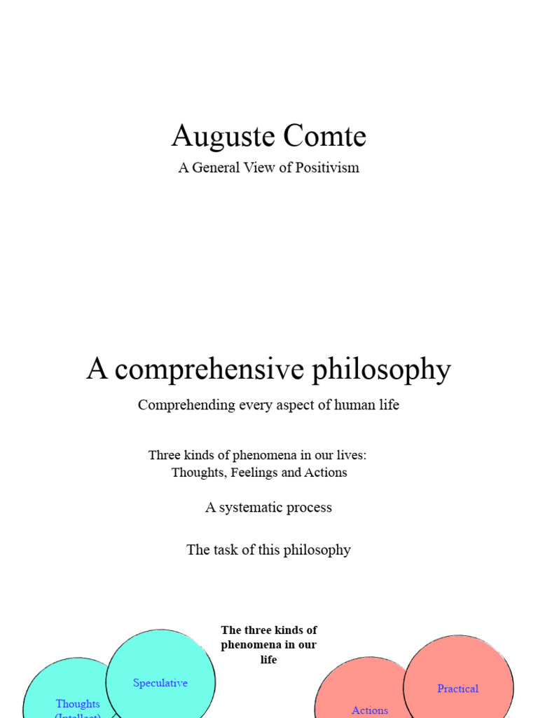August Comte Lecture Slides | PDF | Positivism | Science