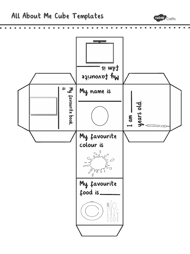 All About Me Cube Template | PDF