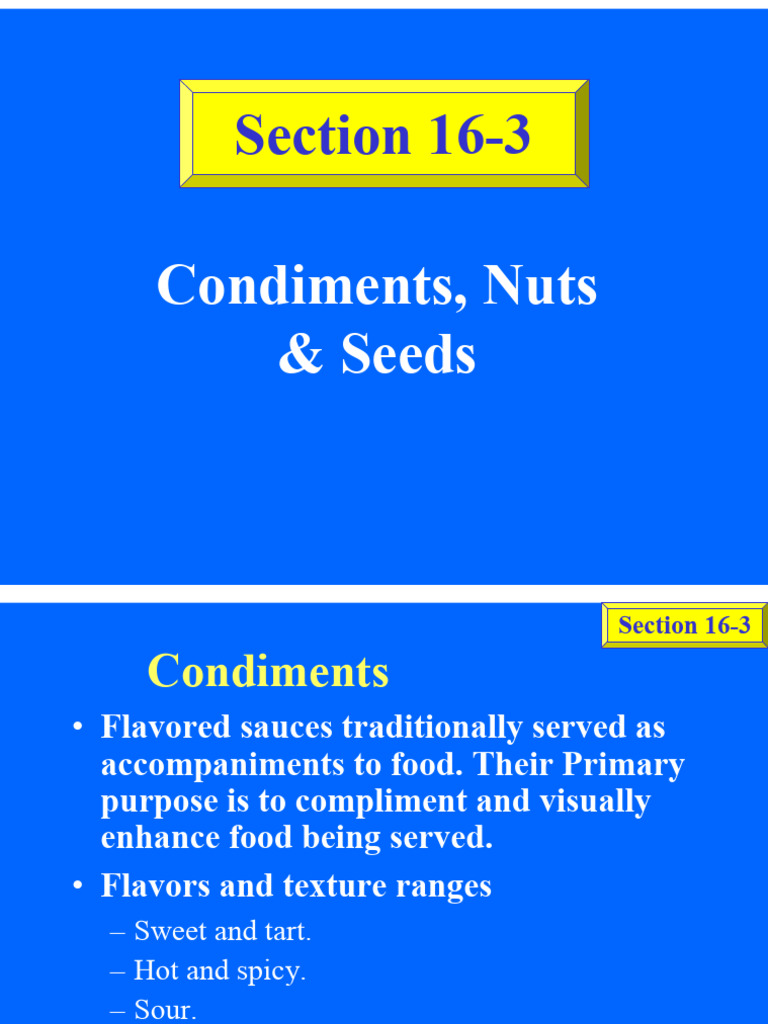 Day 7-Condiments, Nuts & Seeds | PDF