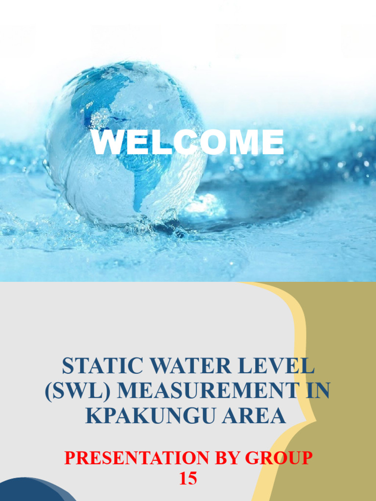 Group 15 Static Water Level Measurement of Kpakungu | PDF | Groundwater ...