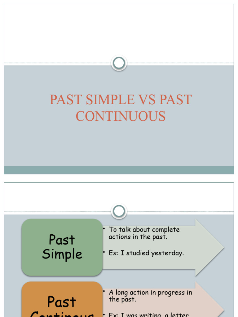 Past Simple vs. Past Continuous Guide | PDF | Sentence (Linguistics ...
