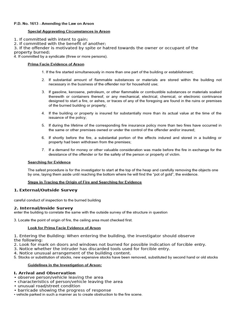 CDI 7 LESSON 8 | PDF | Fires | Arson