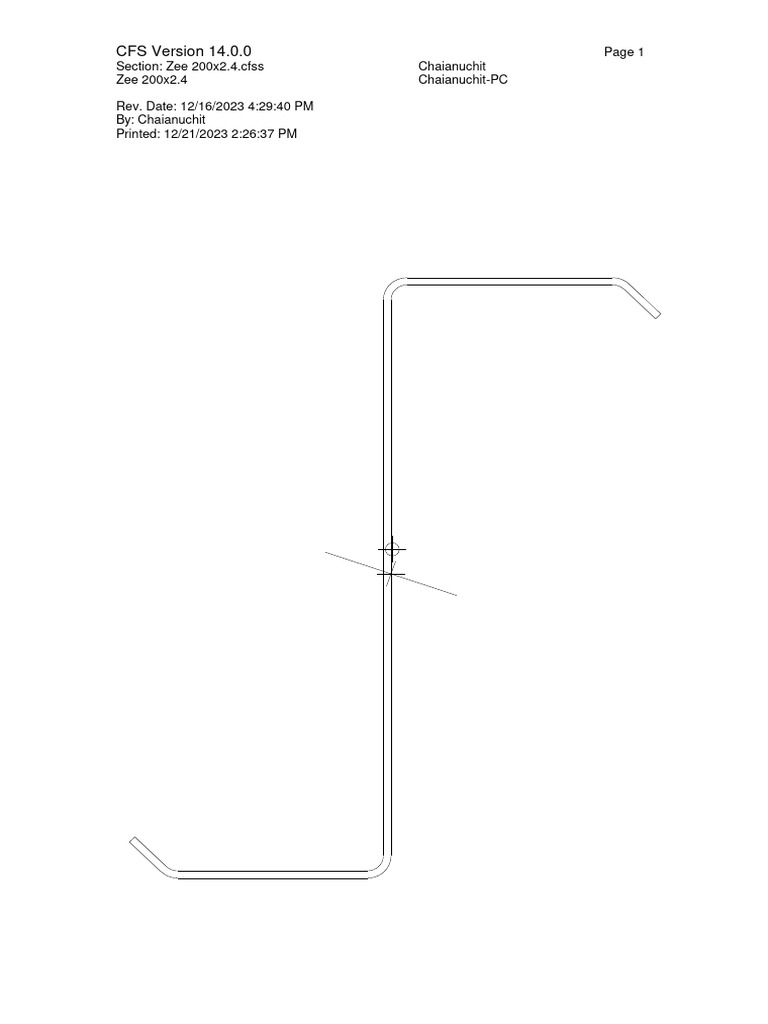 Zee 200x2.4 Section Properties | PDF | Structural Load | Buckling