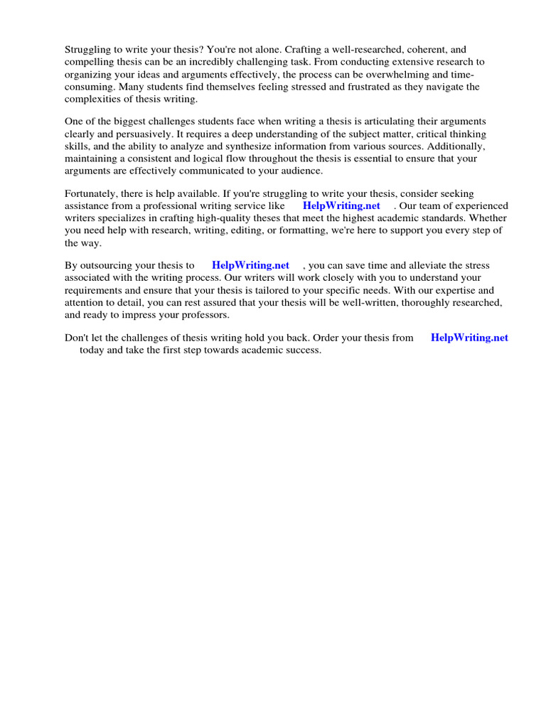 Contoh Teks Thesis Argument Reiteration | PDF