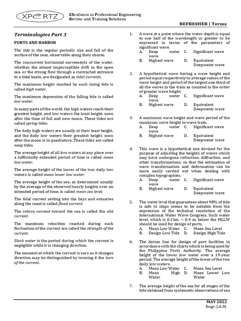 Xpertz Terms-3 | PDF | Tide | Pier