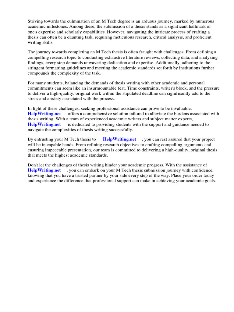 M Tech Thesis Writing Support | PDF | Thesis | Concrete