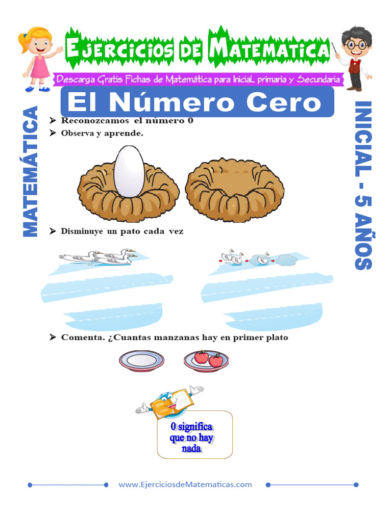 Actividades para enseñar el número 0 | PDF | Cocina, comidas y vino ...
