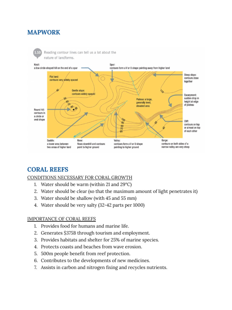 Csec Geography Pdf Coral Reef Rock Geology
