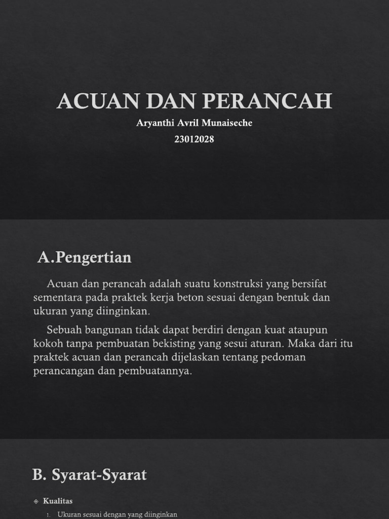 Acuan Dan Perancah | PDF