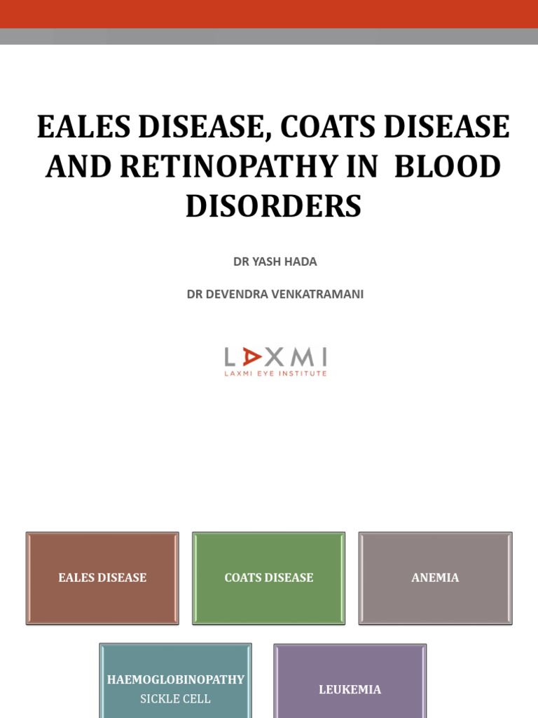 Coats, Eales, Anemia, Lukemia, SC Retinopathy | PDF | Retina ...