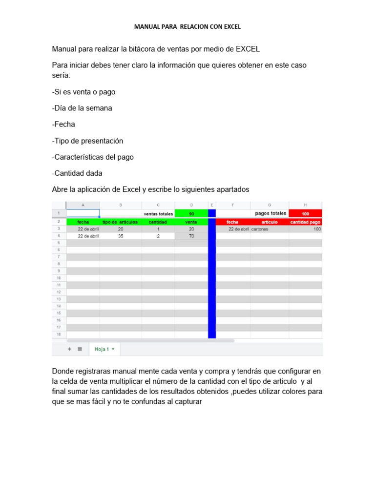 Bitácora de Ventas en Excel: Guía Práctica | PDF | Finanzas y dinero