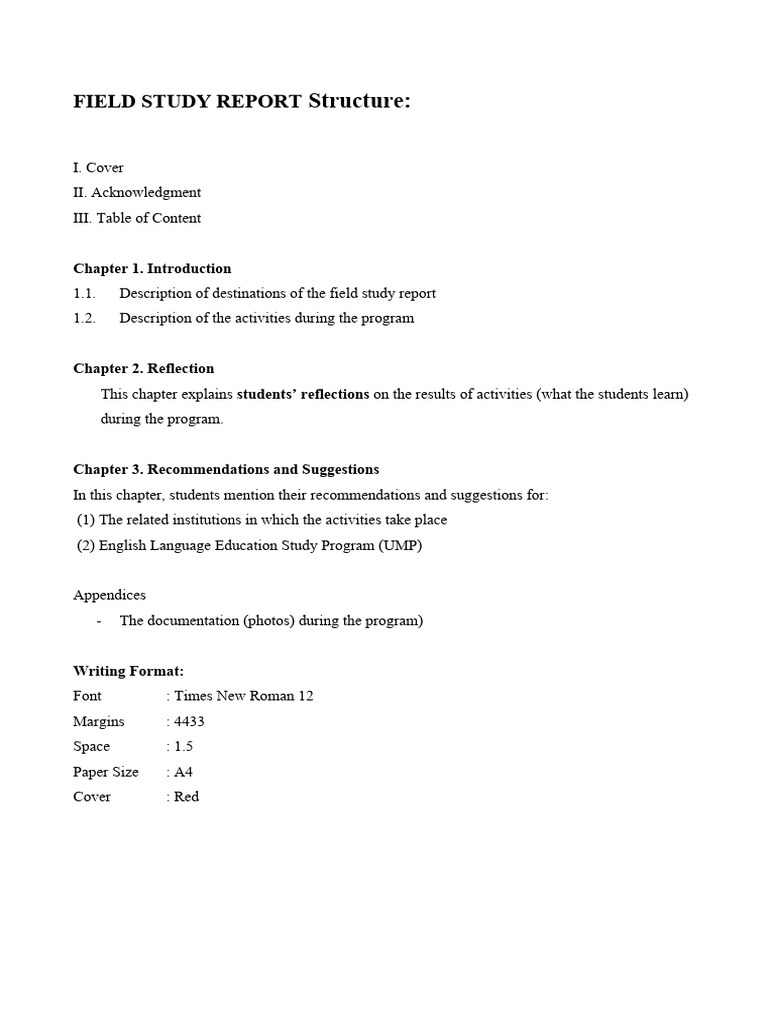 Field Study Report: English Education Program | PDF