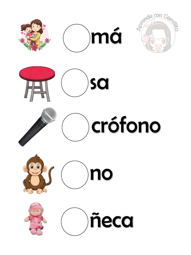 Completar Palabras Con Sílabas | PDF