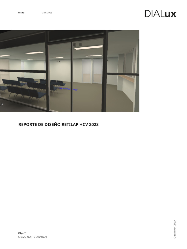 Reporte Dialux Hospital Ejemplo | PDF