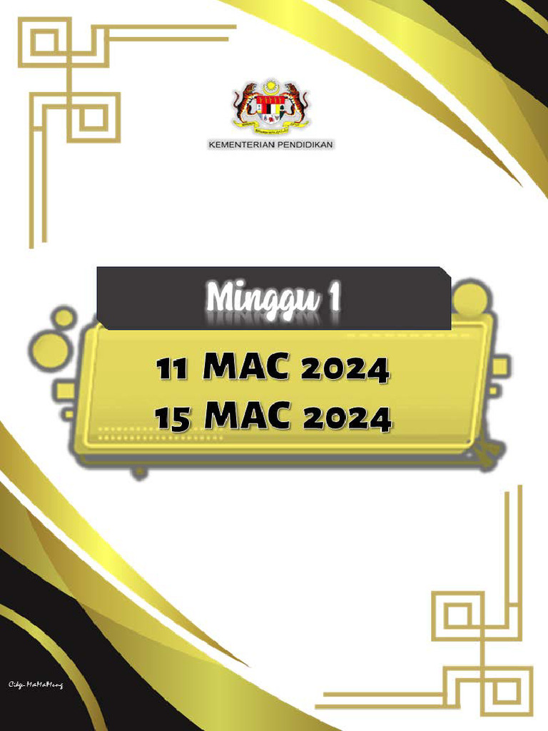 Divider Mingguan Black Gold B | PDF