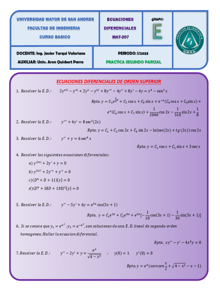 (Practica) (2P) (MAT207E) (1-2023) | PDF | Teoría del ajedrez | Ajedrez