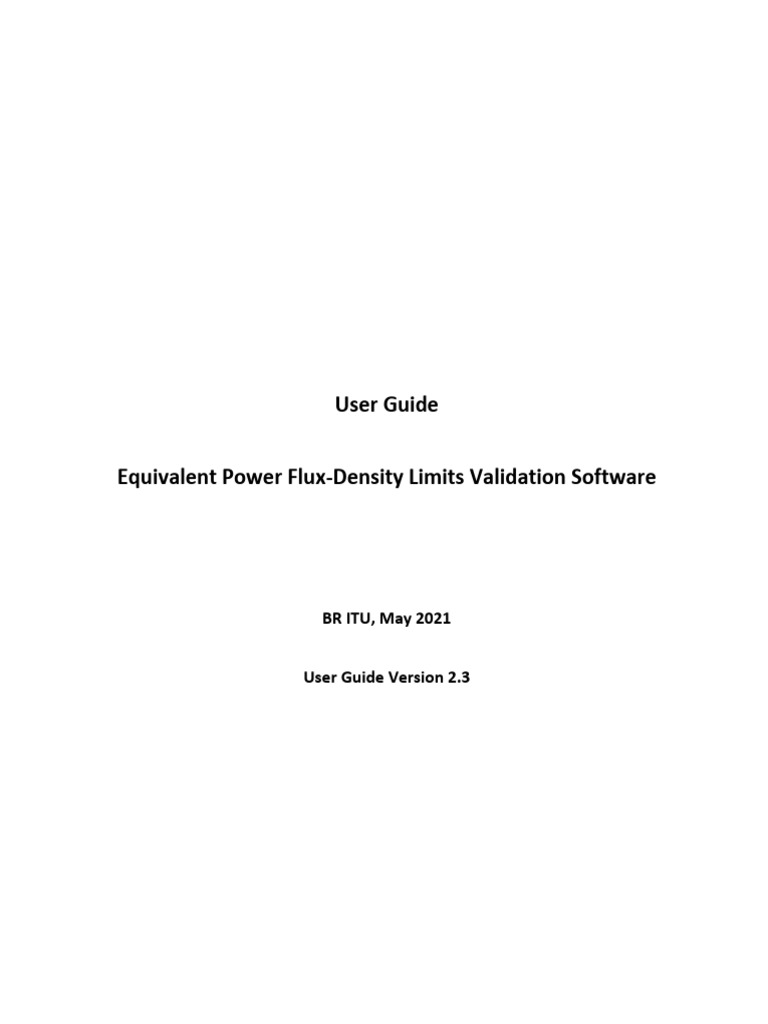 EPFD Software - User Guide | PDF