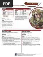Pathfinder 2e Cheat Sheet | PDF