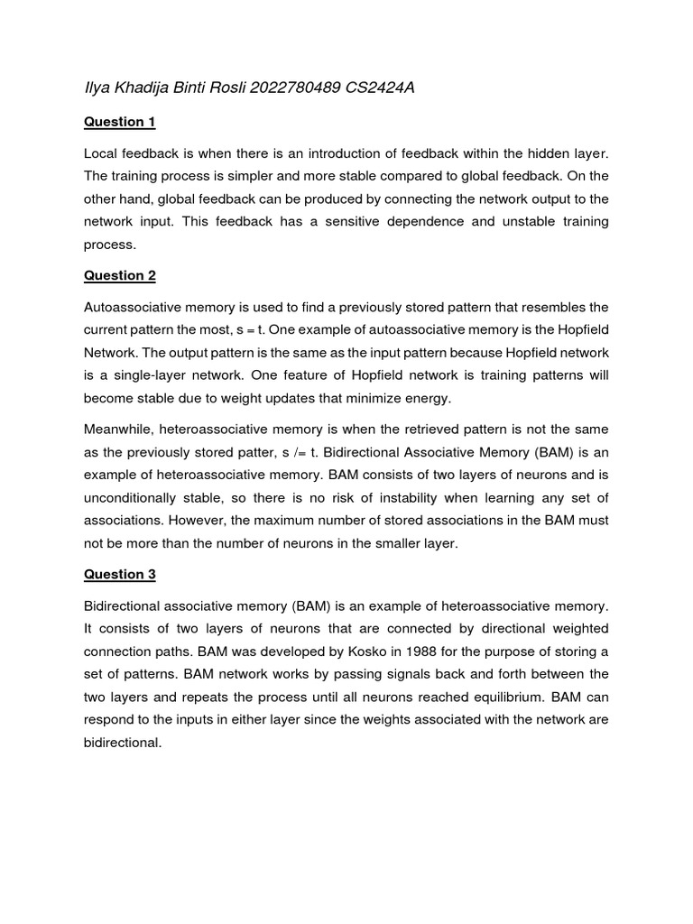 Tutorial Associative Memory Pdf Systems Theory Machine Learning