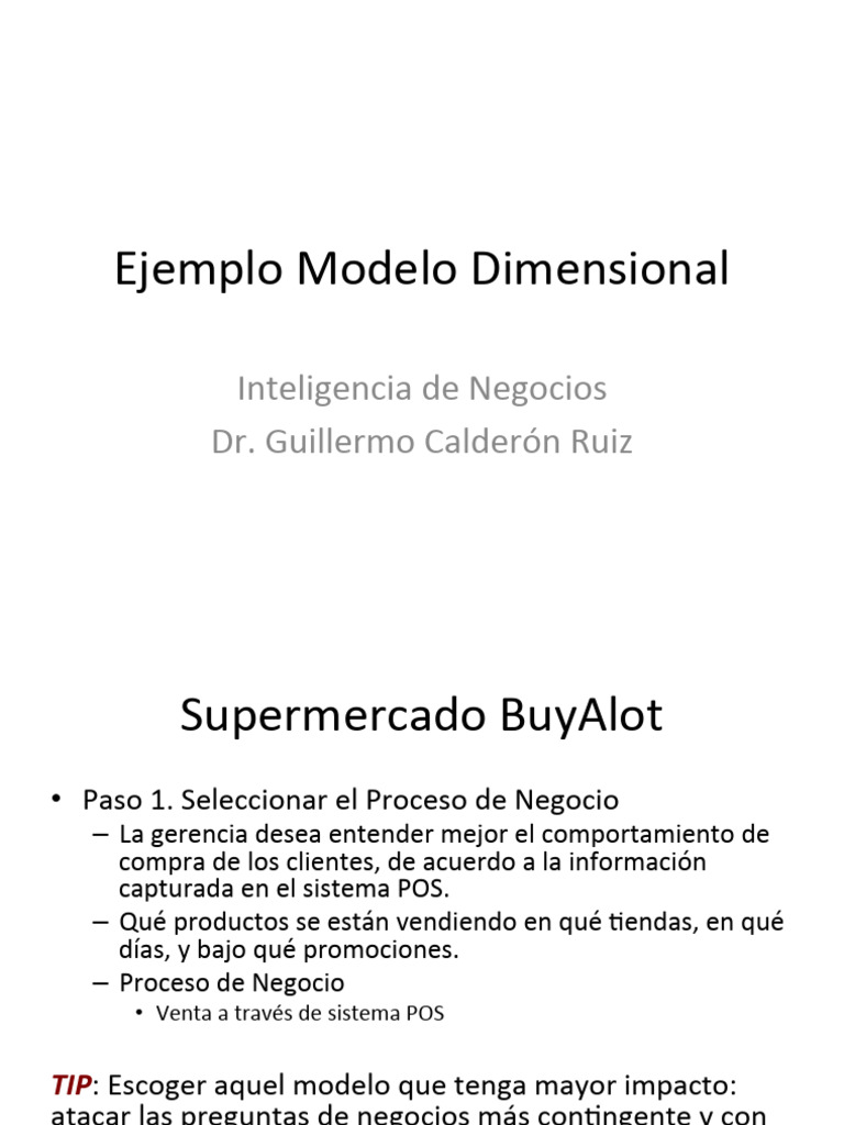 05-Ejemplo Modelo Dimensional | PDF | Supermercado | Informática