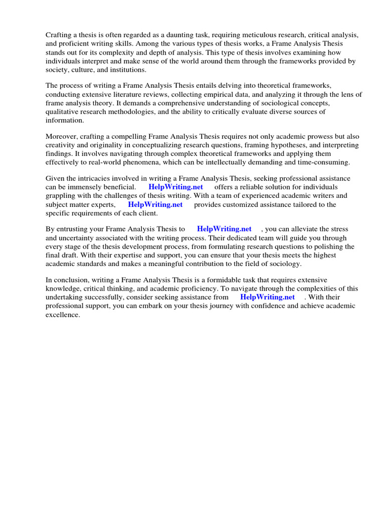 Frame Analysis Thesis Pdf Essays Discrete Fourier Transform