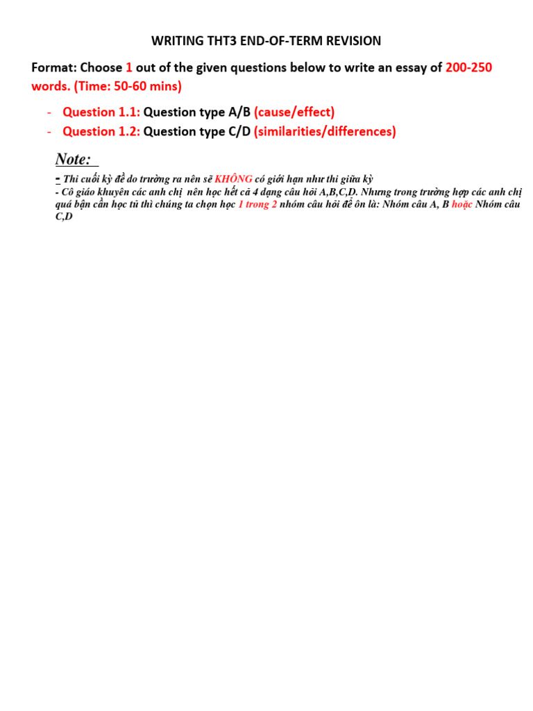 Essay Writing Revision Guide | PDF | Essays | Reason