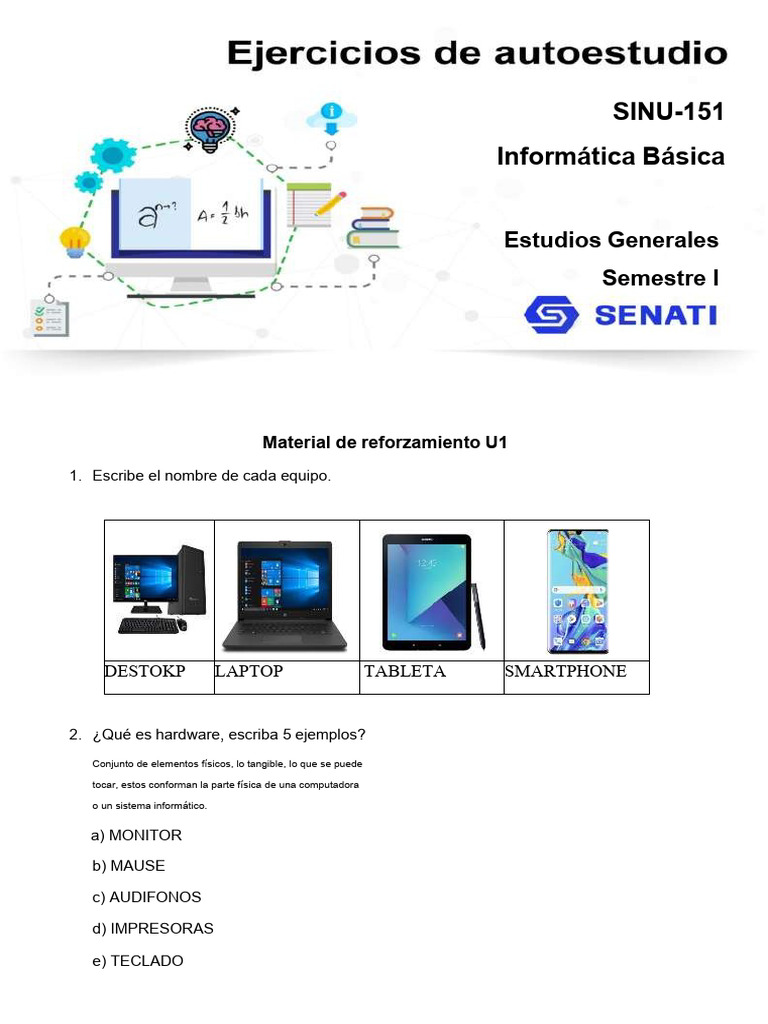 SINU-151 - Unidad01 - Material - Reforzamiento (1) TAREA DE ATAPOMA AQUINO | PDF
