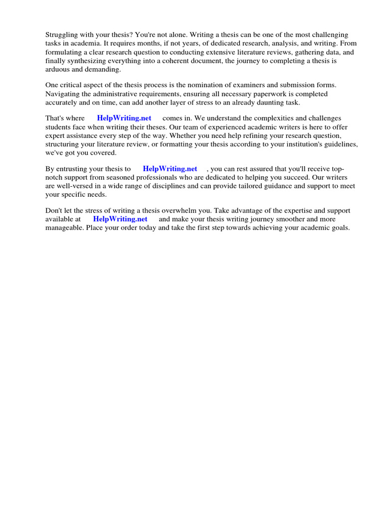 Nomination of Examiners and Thesis Submission Form Mcgill | PDF | Thesis | Doctor Of Philosophy