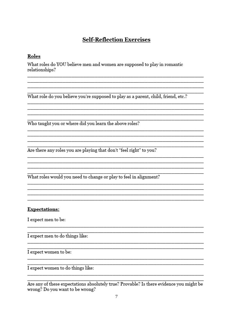 Self Reflection For Relationships | PDF | Thought | Soul