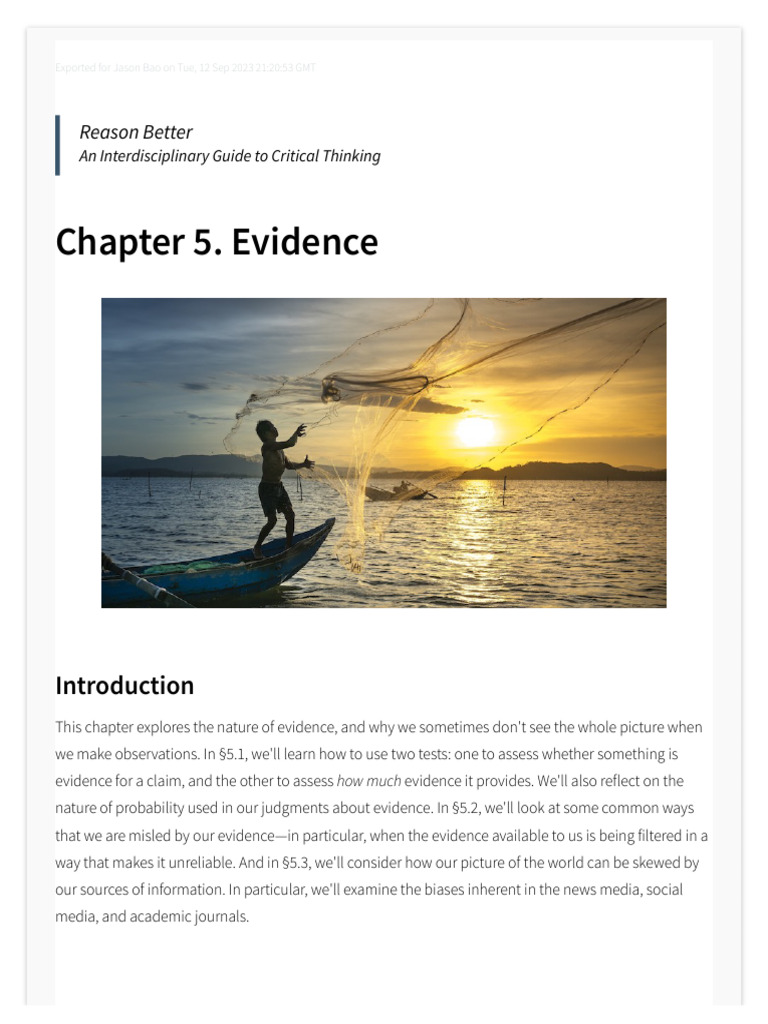 CHP 5 | PDF | Evidence | Hypothesis