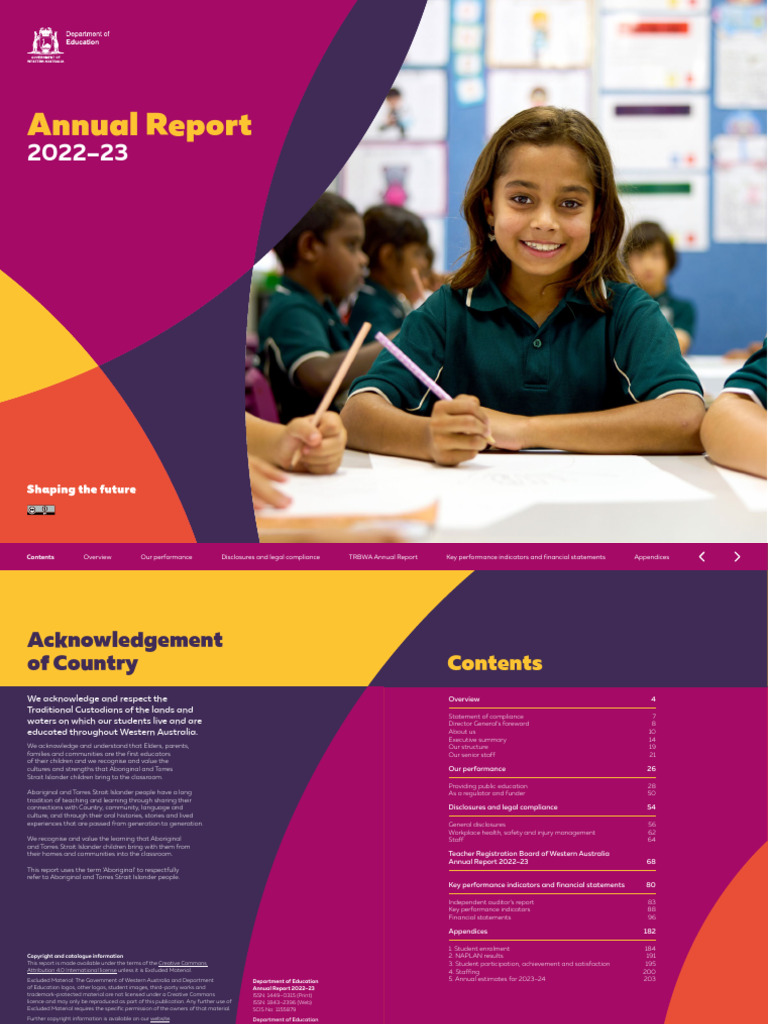 Department Of Education Annual Report 2022 23 Pdf Literacy Schools