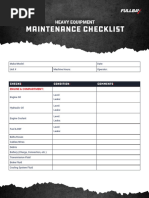 Heavy Vehicle Inspection Checklist Template | PDF | Truck | Vehicles