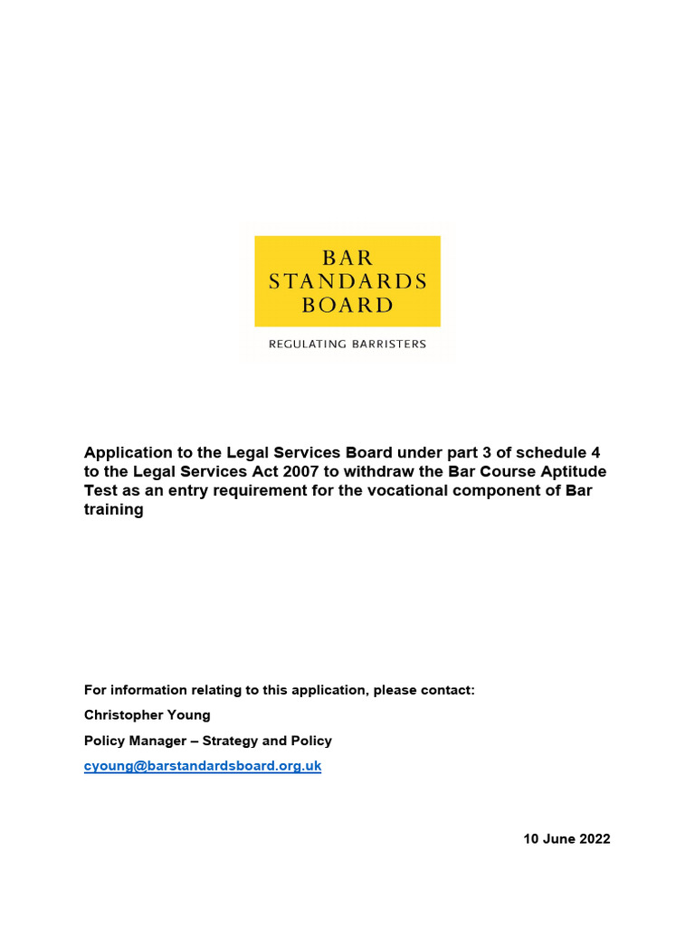 BSB Rule Change Application BCAT Accessible | PDF | Vocational ...