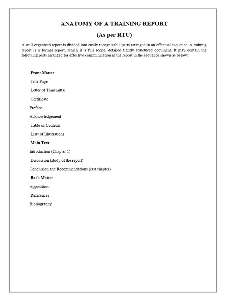 Report Format STPR | PDF