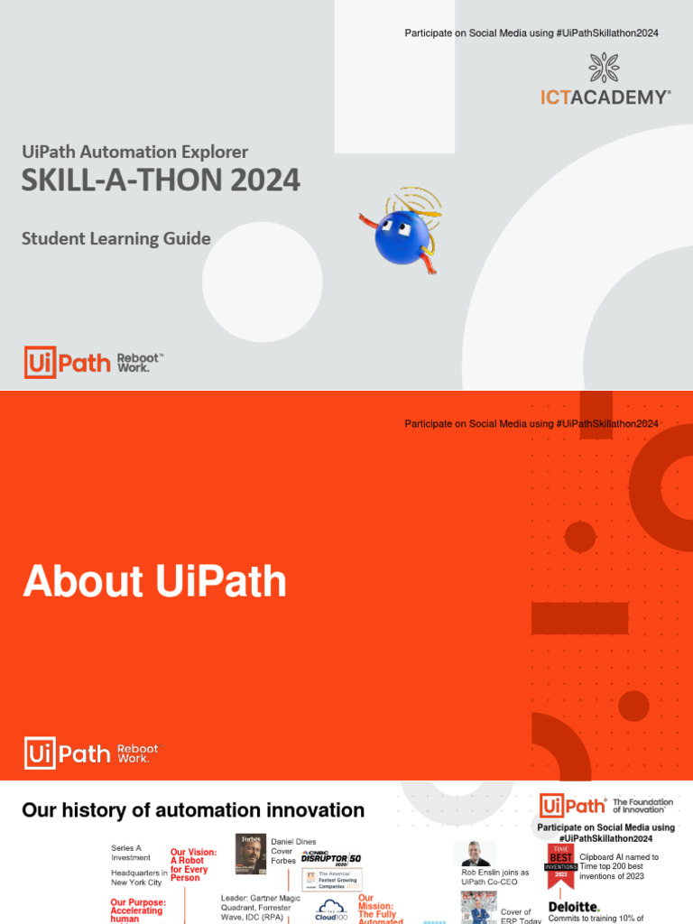 UiPath Skillathon 2024 Student Guide | PDF | Automation | Artificial Intelligence